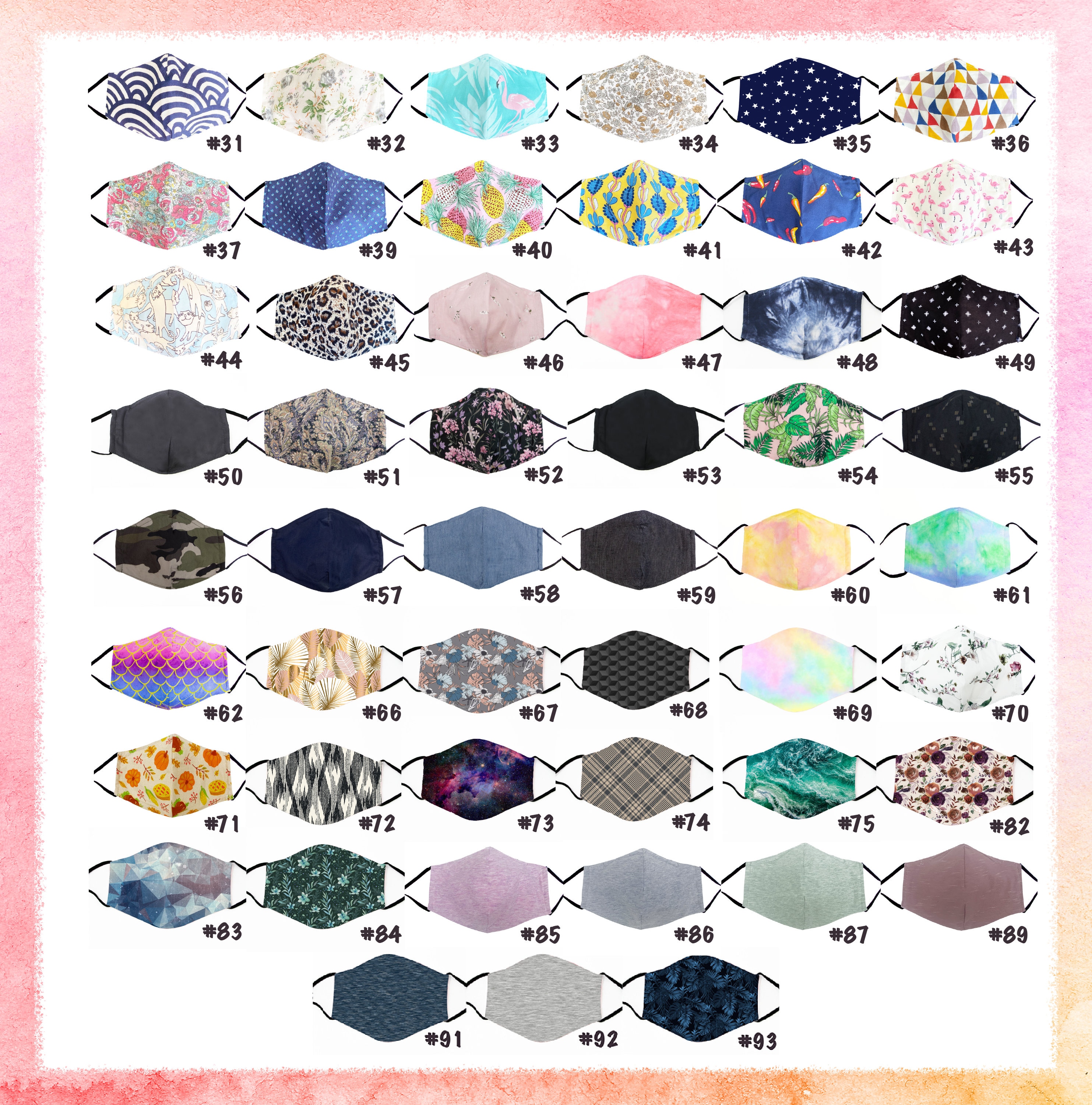 Cotton Face Mask With Nose Wire Filter Pocket 4 Layers Face - Etsy