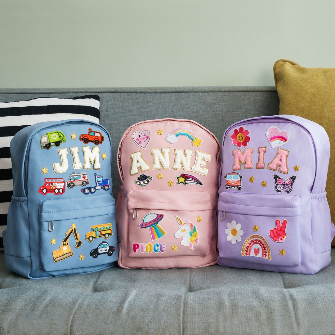 Custom Kids Backpack, Baby Christmas, Patch Nylon Bag, Personalized ...