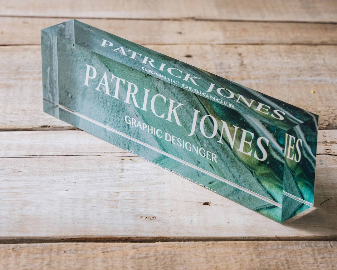 Custom Acrylic Name Plate Personalized Desk Name Plate Office Decor ...