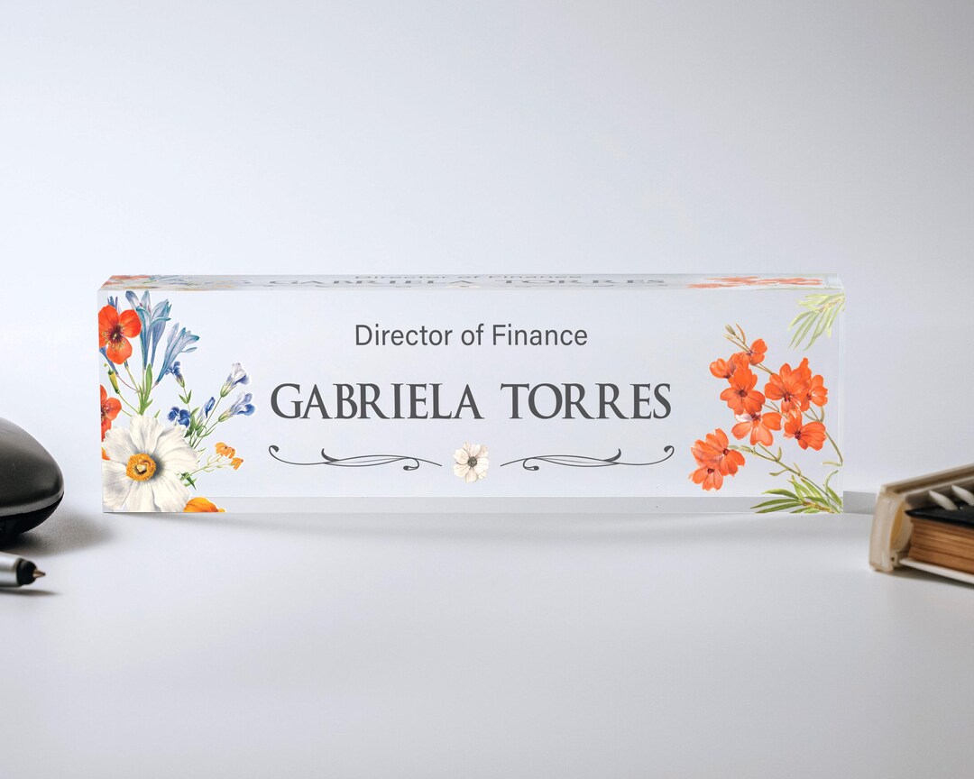 Personalized Gift, Desk Name Plate, Gifts for Her, Custom Acrylic Name ...