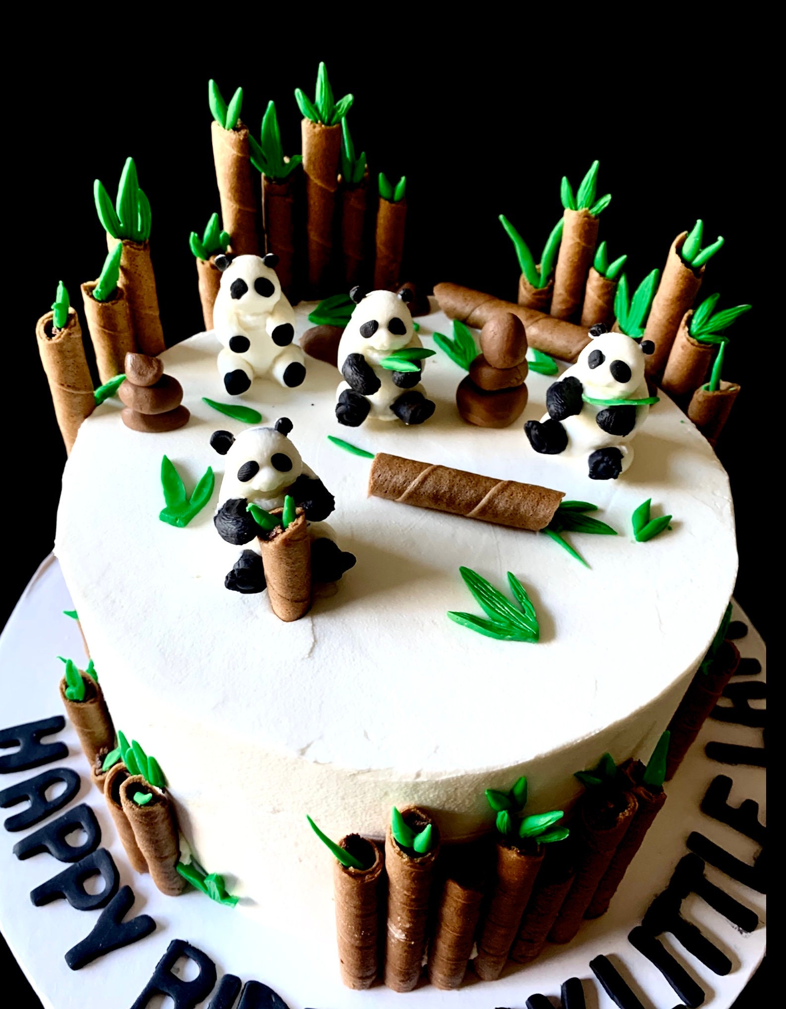 Panda Cake Topper, Fondant Cake Topper - Etsy