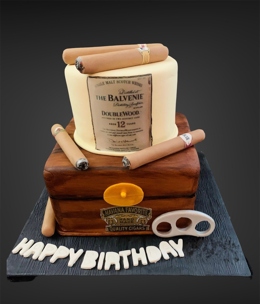 Fondant Cigar Cake Topper, Cigar Cutter, Edible Candy Treat Cigar, Cake ...