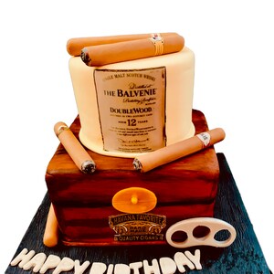 Fondant Cigar Cake Topper, Cigar Cutter, Edible Candy Treat Cigar, Cake ...