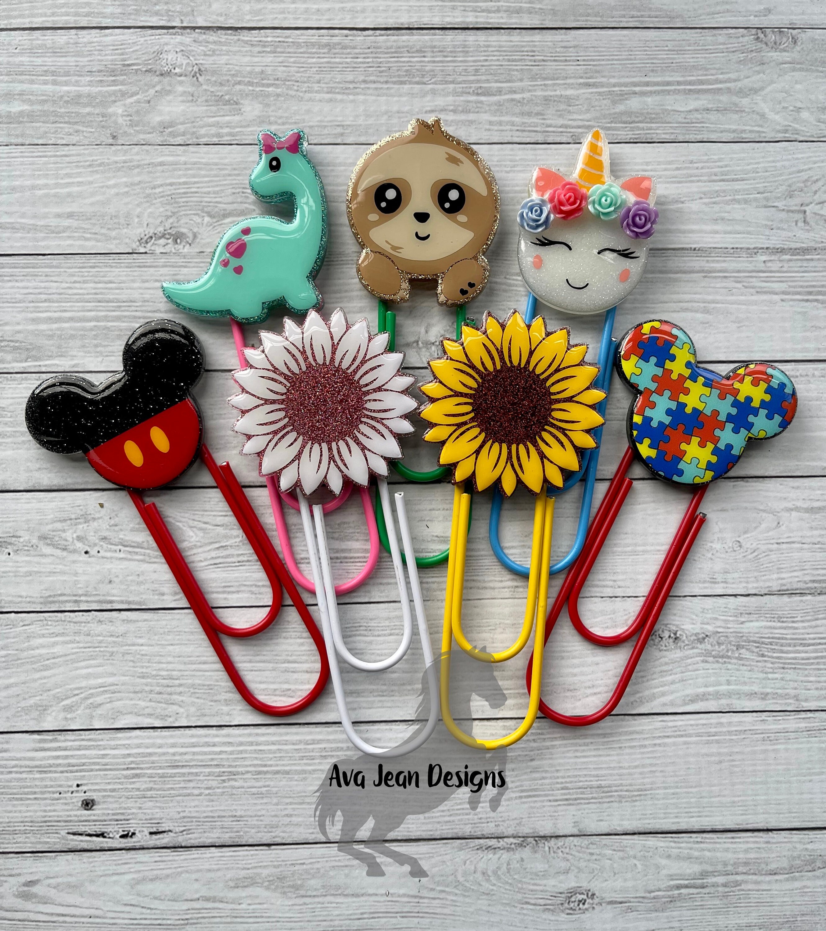 Beautiful Jumbo Paper Clip Bookmarks Paper Clips for Stationary Acrylic ...