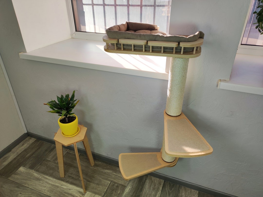 Cat Window Perch Cat Shelves Cat Wall Furniture // Shelf Location on ...