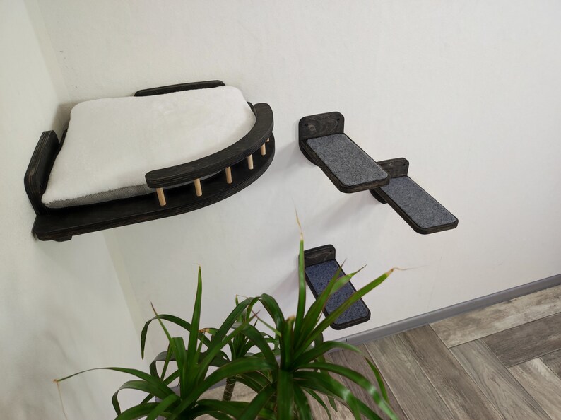 Cat Corner Shelf Cat Wall Furniture Shelves Bed Cat Tower - Etsy