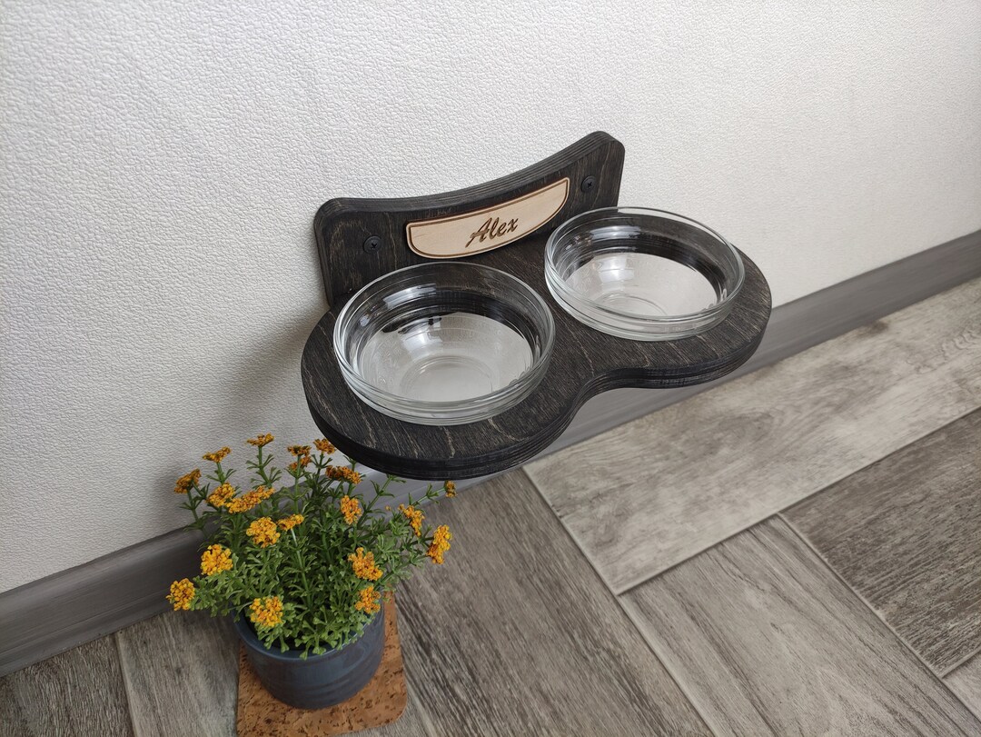 Cat Bowl, Pet Bowl, Cat Food Bowl, Cat Plate Stand, Personalized Cat ...