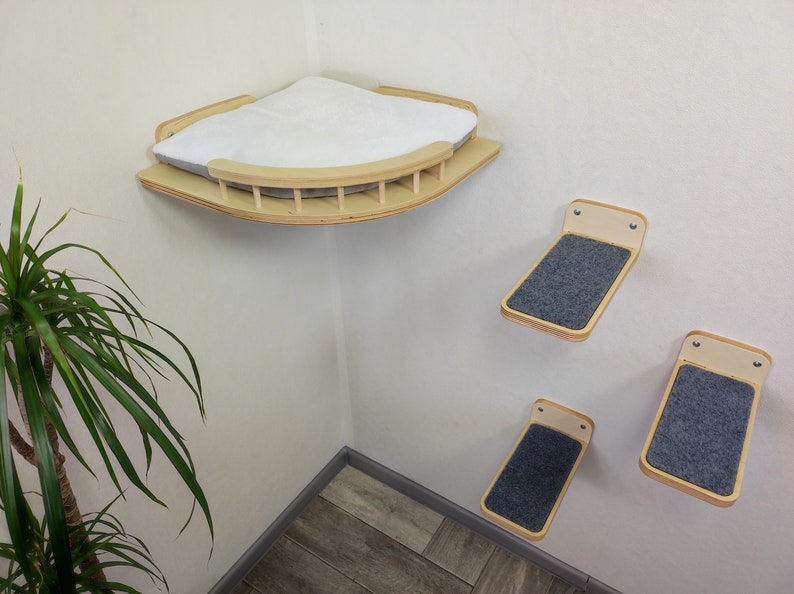 Cat Corner Shelf Cat Wall Furniture Shelves Bed Cat Tower | Etsy