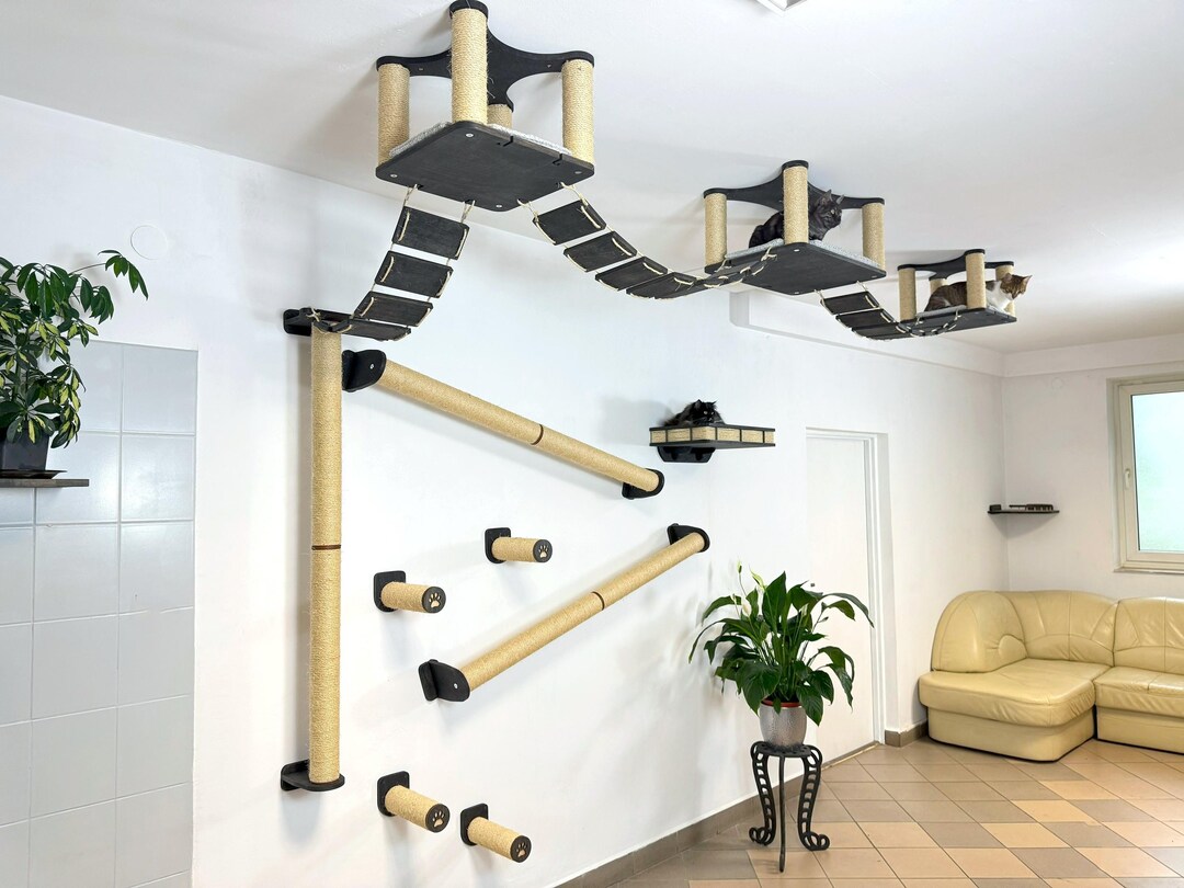 Ultimate Cat Wall & Ceiling Set – Modular Climbing and Lounging System ...