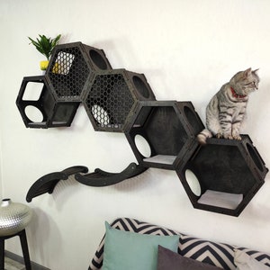 Cat Wall Shelves, Cat Hexagon, Cat Hex House, Cat Tree, Cat Ladder ...