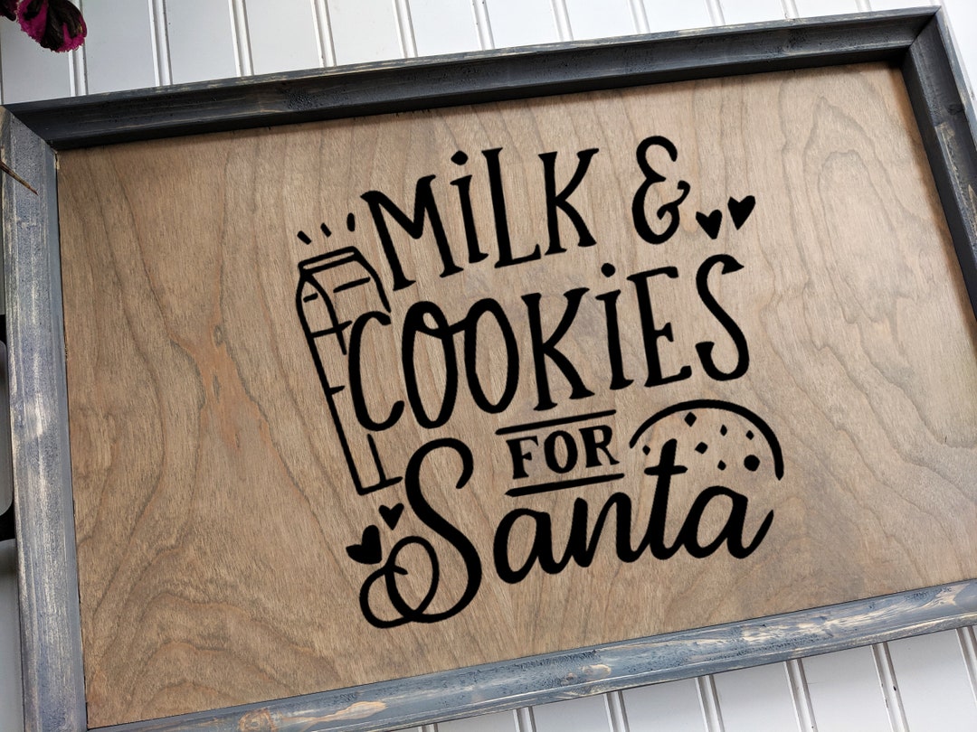 Milk and Cookies for Santa Digital PNG File - Etsy
