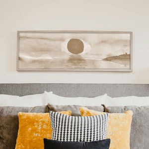 Neutral Sunset Panoramic Art Printable Wall Art Bedroom Wall Decor ...