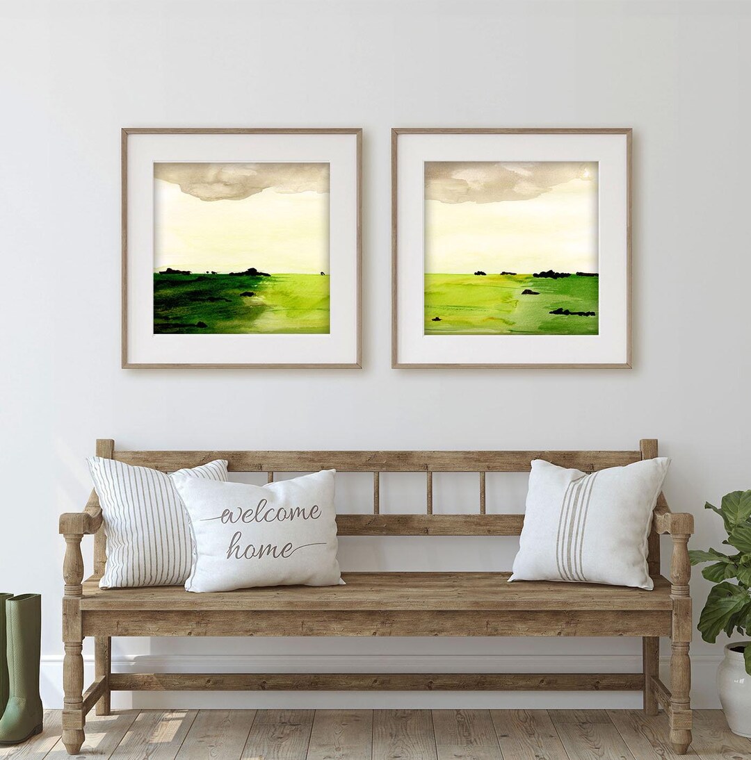 Square Print Set of 2, Ukraine Sellers, Above Bed Art, Cottagecore ...