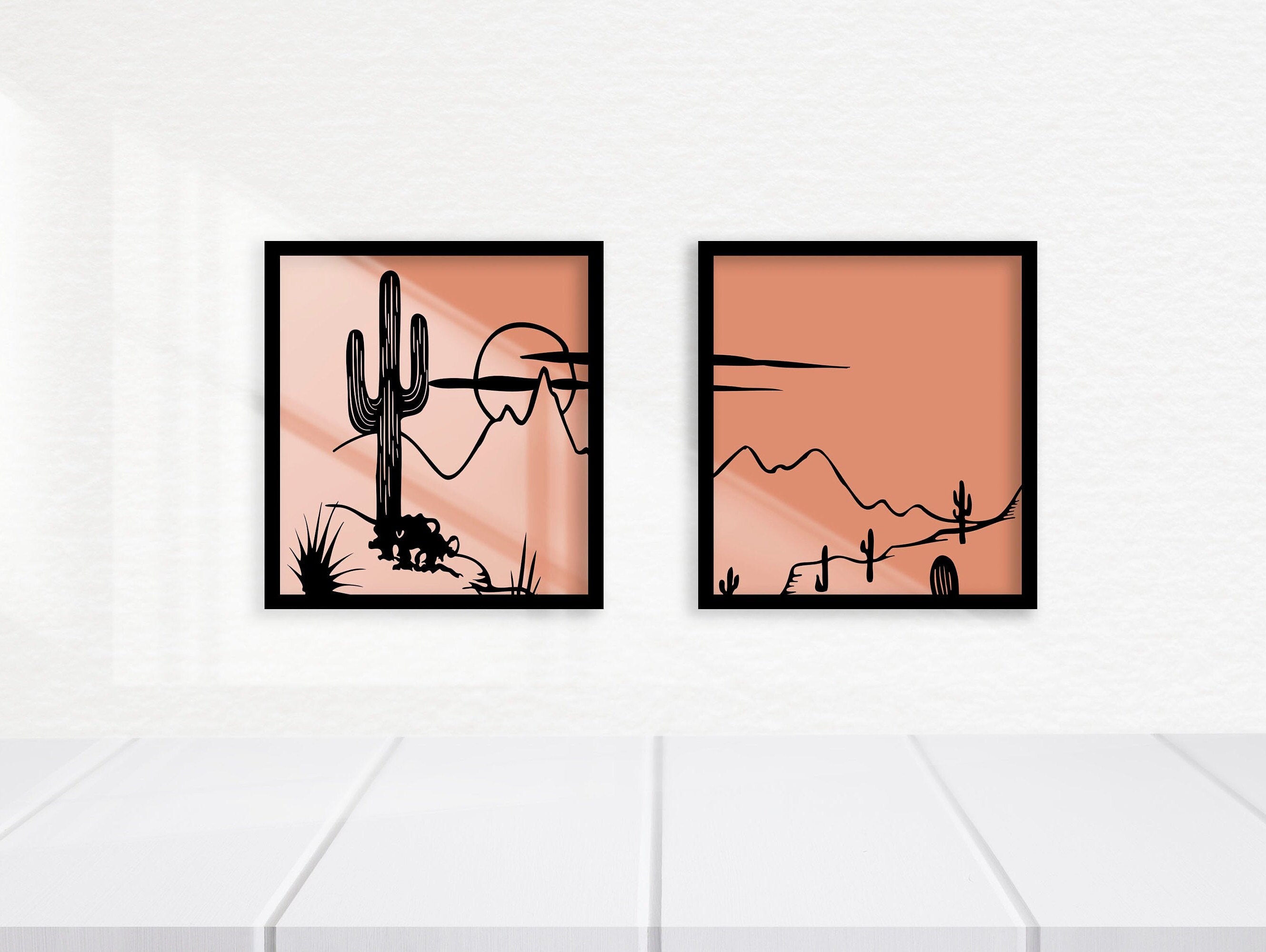 Western Home Decor Square Print Boho Wall Decor Western - Etsy