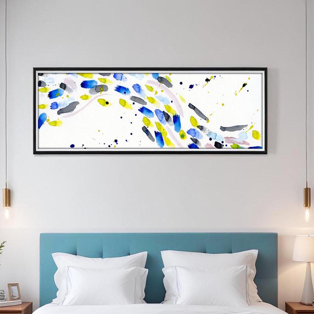 Panoramic Wall Art Above Bed Decor Bedroom Wall Art Horizontal ...