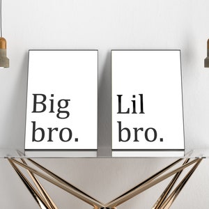 Big Bro Little Bro Print Bro Printable Wall Art Siblings - Etsy