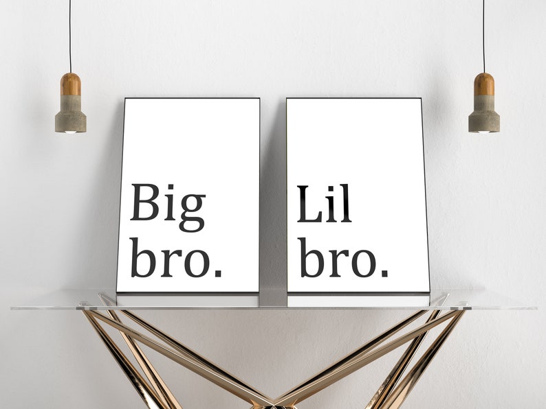 Big Bro Little Bro Print Bro Printable Wall Art Siblings | Etsy
