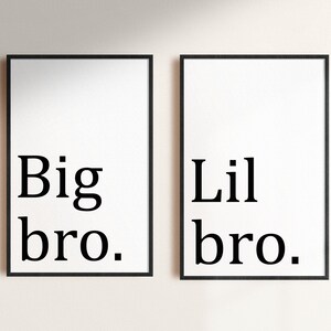 Big Bro Little Bro Print Bro Printable Wall Art Siblings - Etsy