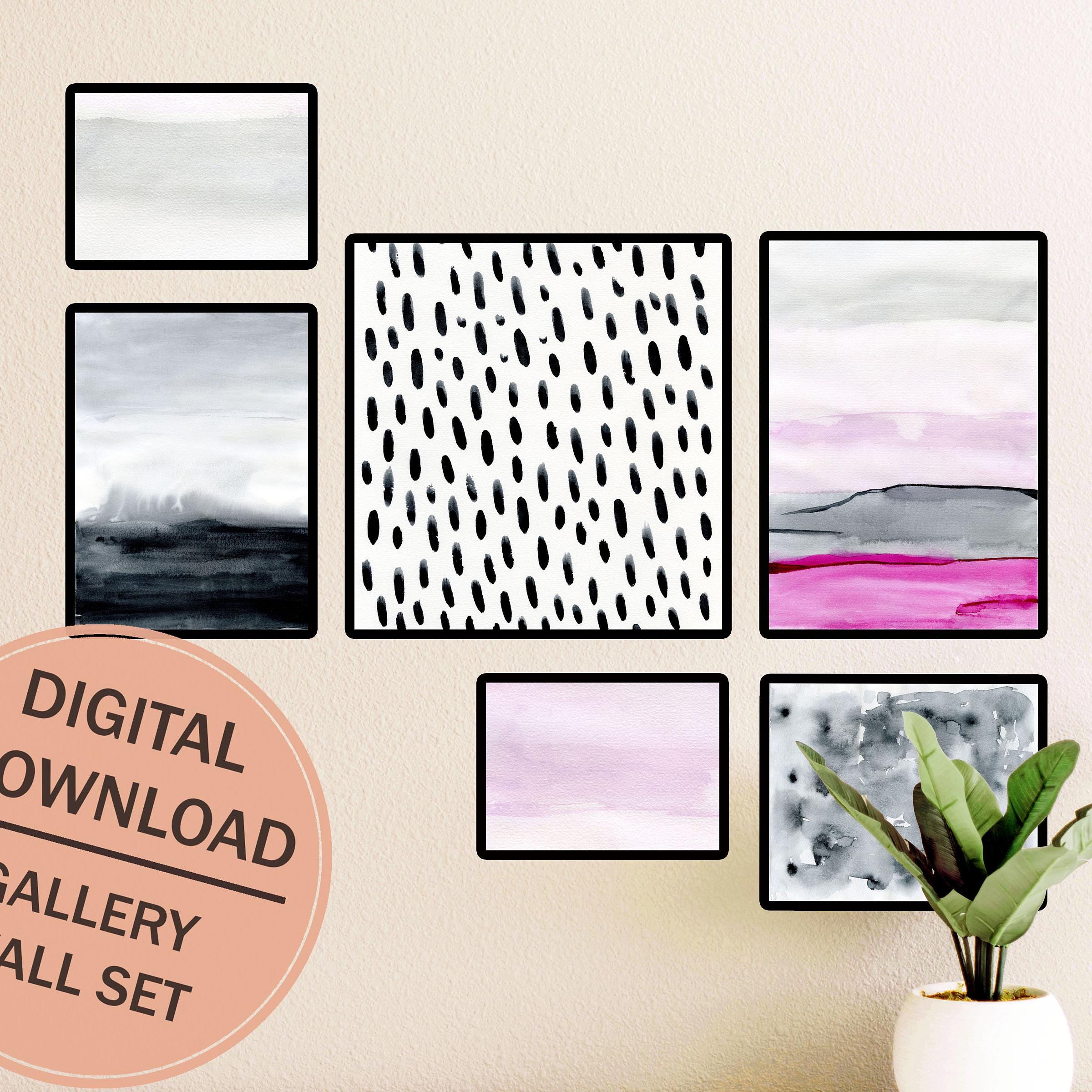 6er Set rosa Galeriewand, Collage Kit rosa, Teenager Bilder, Collage ...