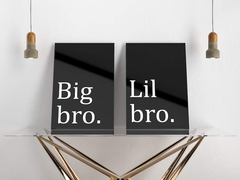 Big Bro Little Bro Print Bro Printable Wall Art Siblings - Etsy