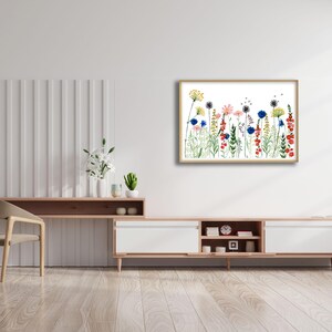 Horizontal Digital Print Download Wildflower Printable Wall Art ...