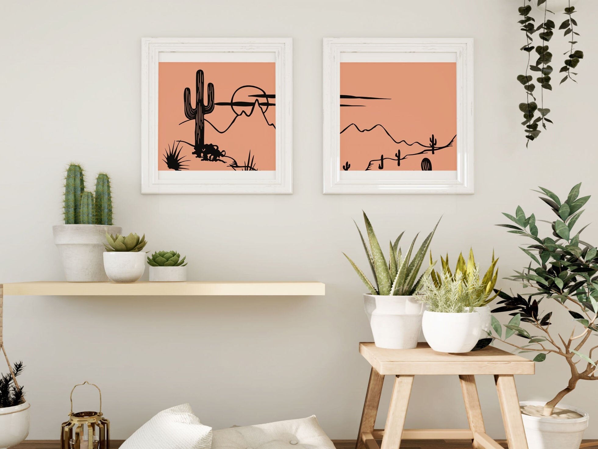 Western Home Decor Square Print Boho Wall Decor Western - Etsy