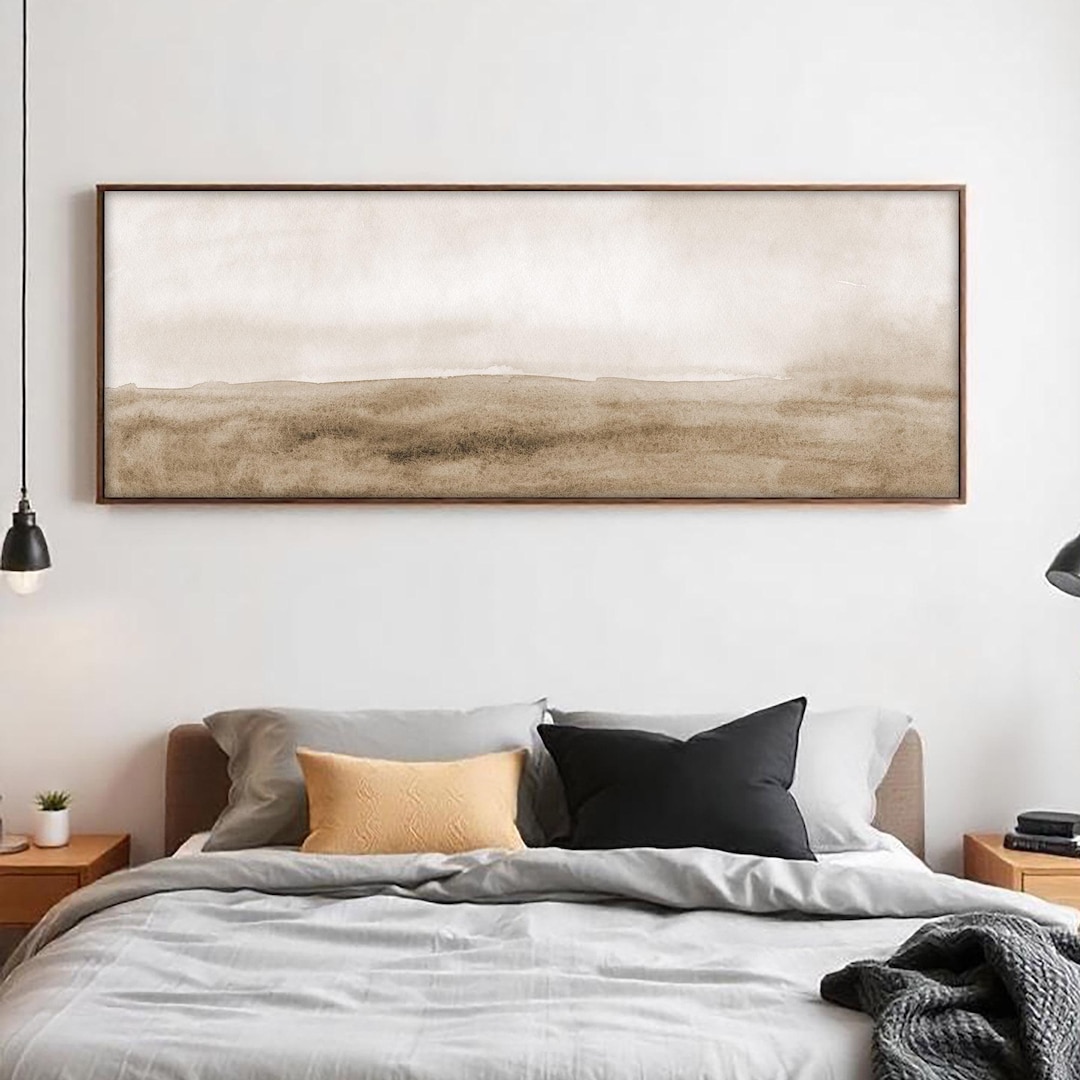 Horizontal Wall Art Bedroom Wall Decor Over the Bed Long Narrow ...