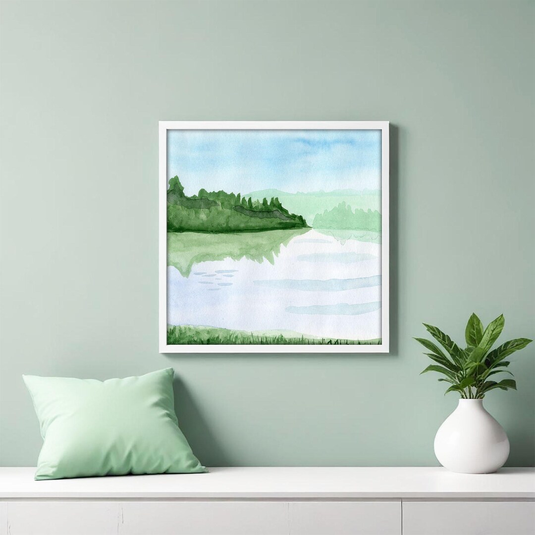 Cottagecore Decor Room, Square Print, Abstract Wall Art, Downloadable ...