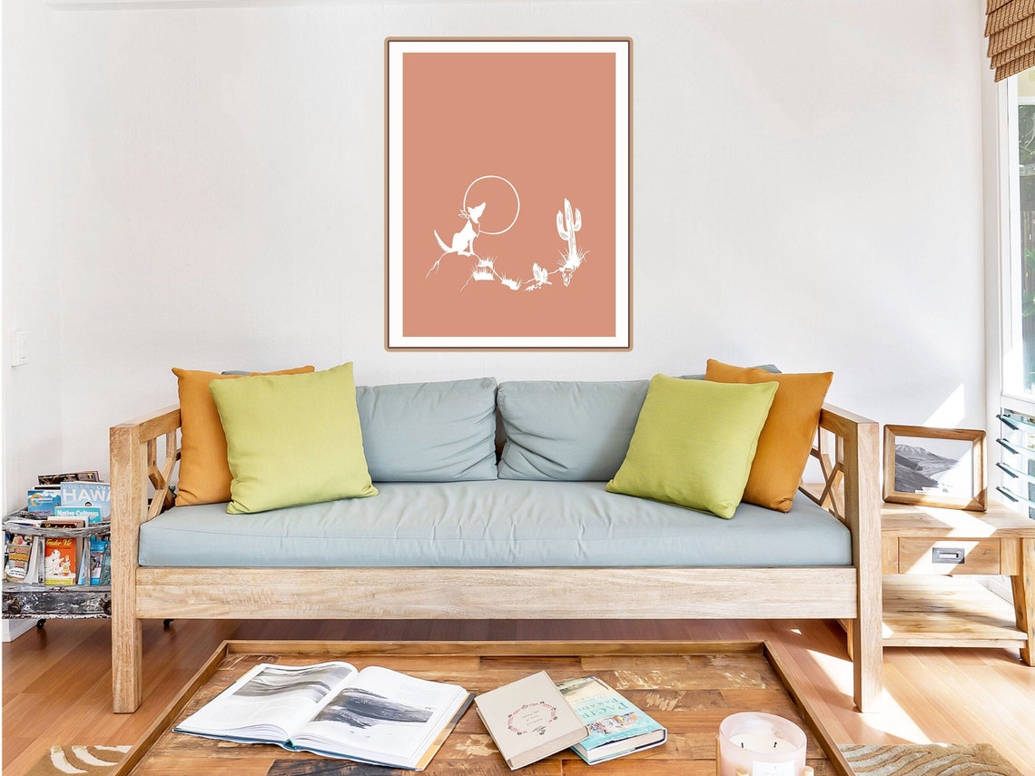 Wolf Art Print Western Decor Bedroom Boho Living Room Wall - Etsy