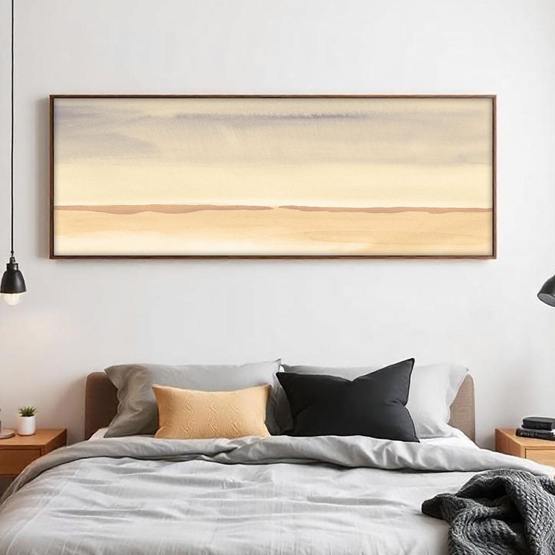 Neutral Abstract Horizontal Print Panoramic Downloadable Print Long ...