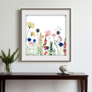 Square Print Floral Botanical Prints Mothers Day Print Downloadable Art ...