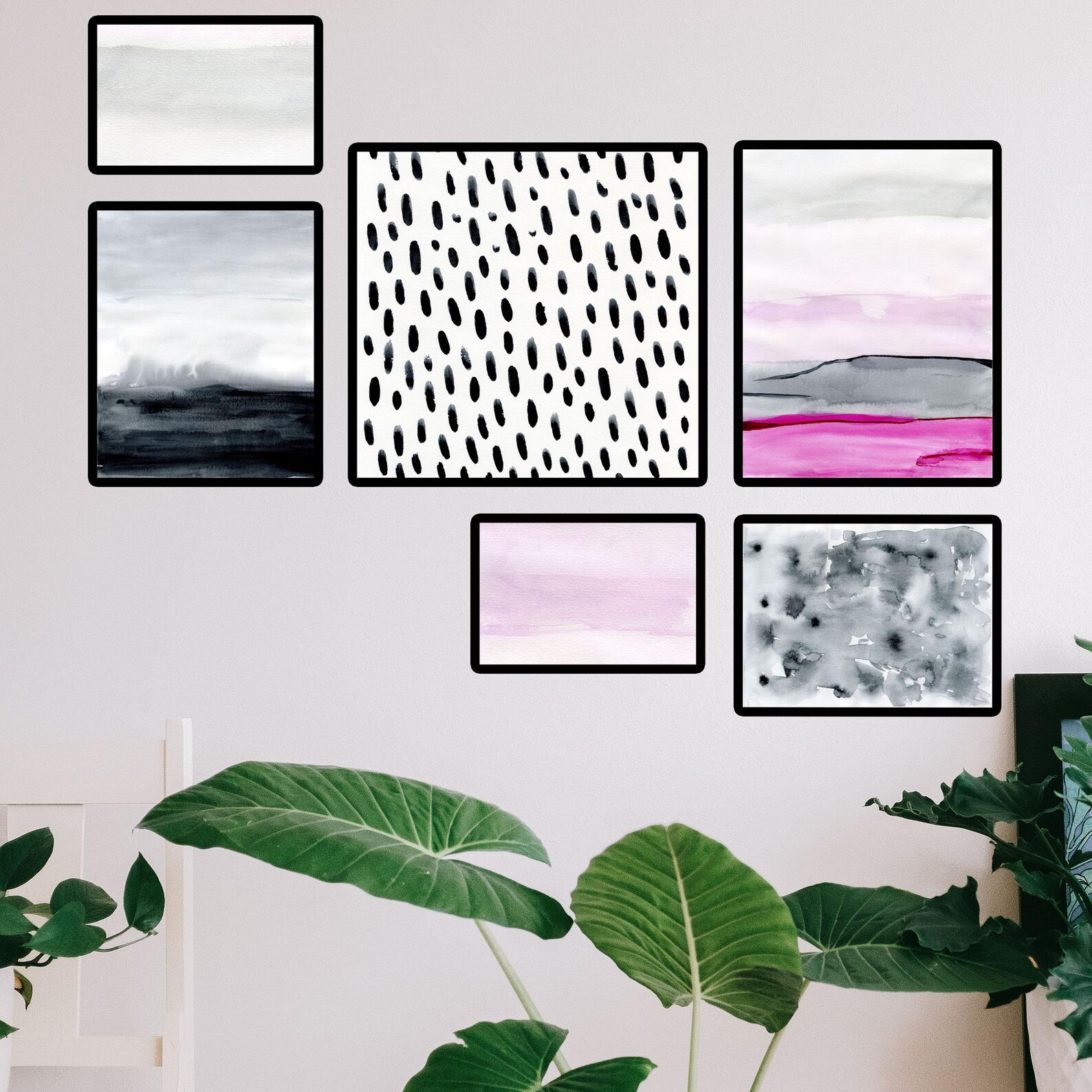 6er Set rosa Galeriewand, Collage Kit rosa, Teenager Bilder, Collage ...