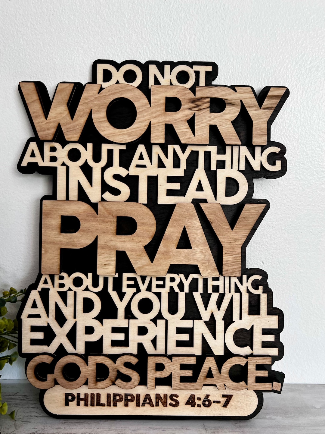 Bible Verse Wood Cutout Sign: Inspirational Scripture Decor - Etsy