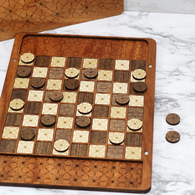 Checkers Board Game - Etsy