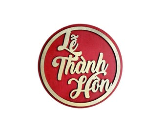 Elegant Vietnamese Wedding Sign | Le Dinh Hon | Le Vu Quy | Tea ...