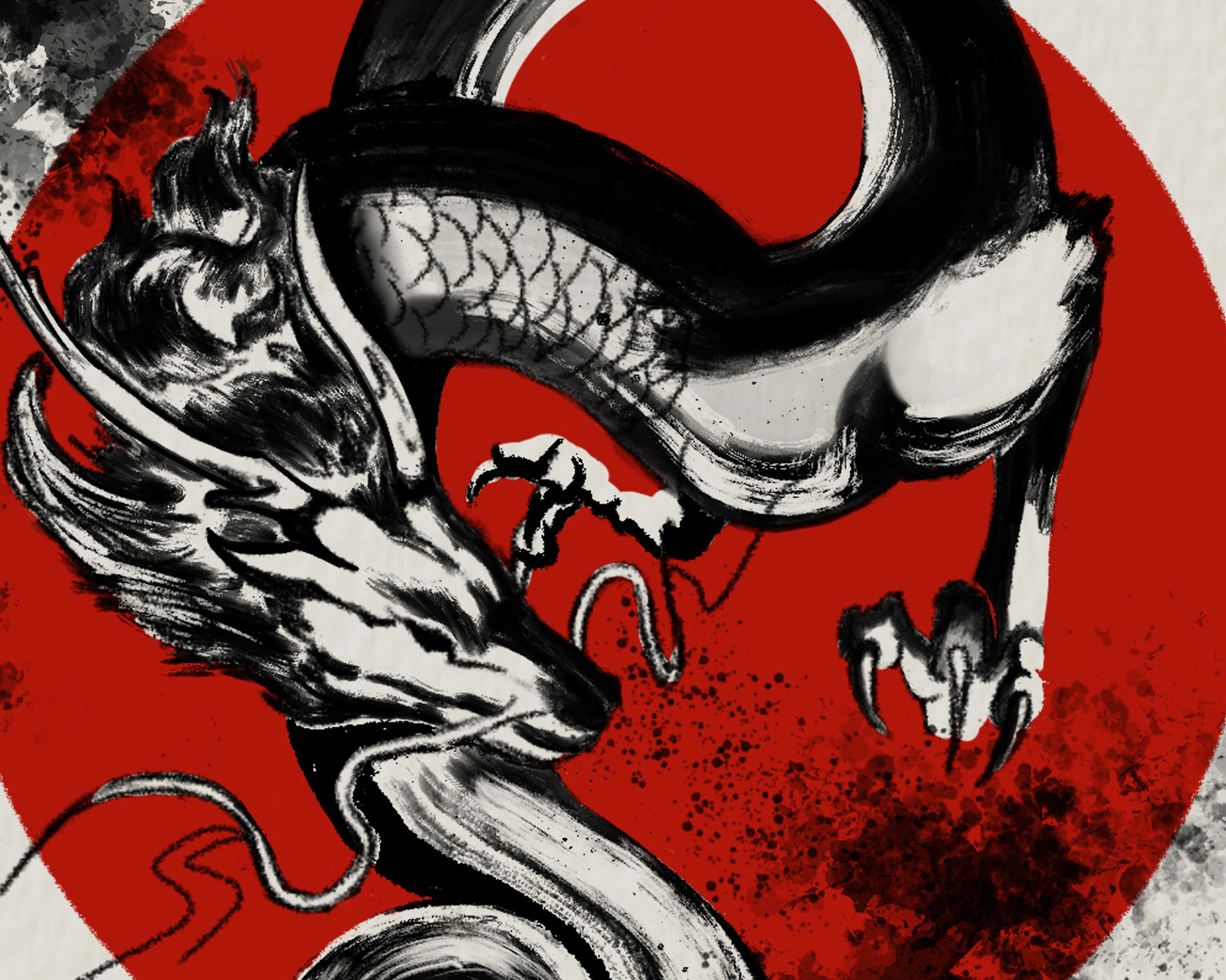 Dragon Sumi-e Prints of My Original Dragon Painting, Dragon Print ...