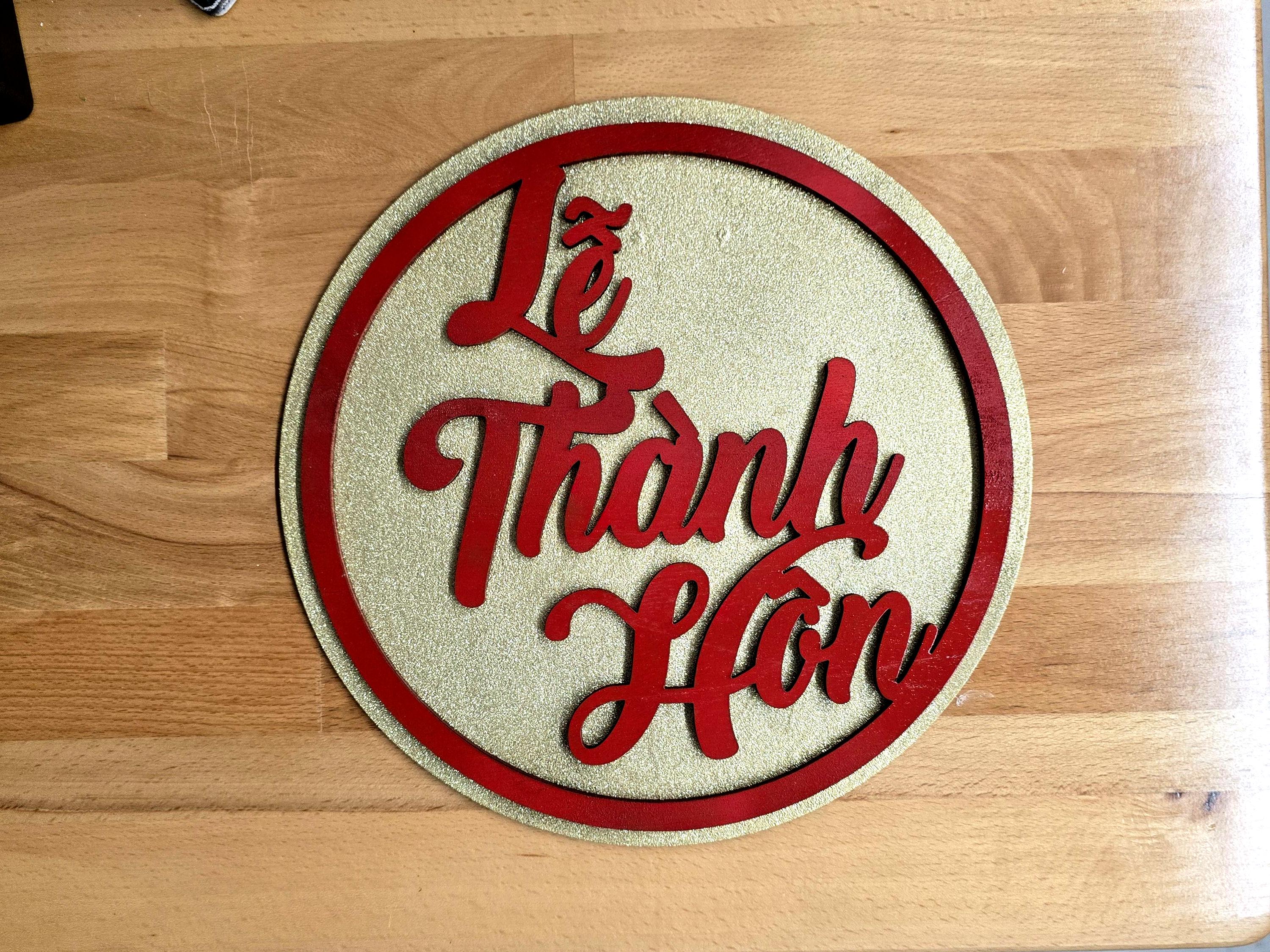 Le Thanh Hon Sign: Vietnamese Tea Ceremony, Laser Engraved Wedding ...