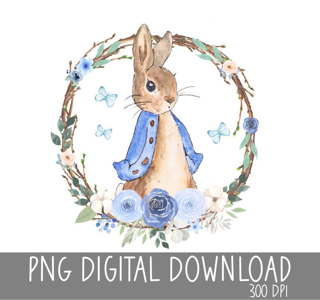 Peter Rabbit Wreath Png, Peter Rabbit, Bunny Rabbit Easter, Heat Press ...