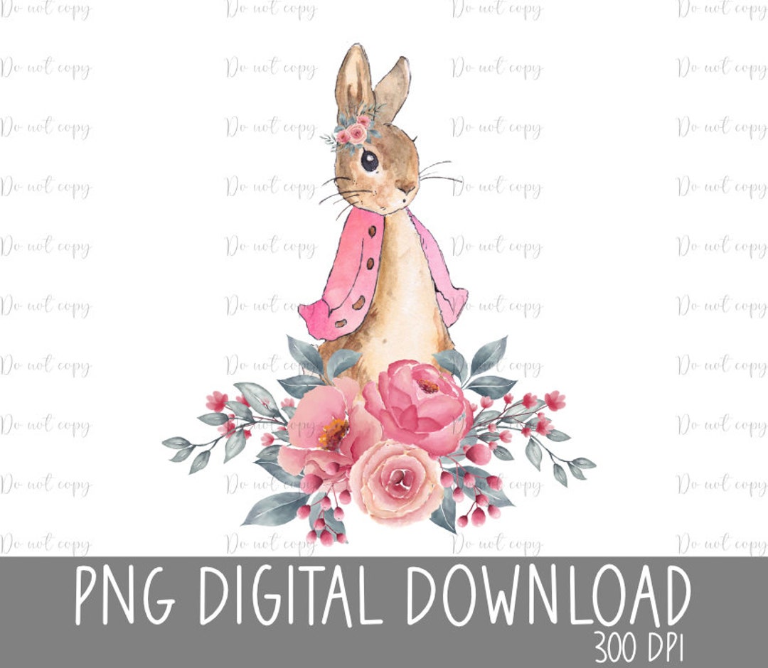 Flopsy Easter Wreath Png, Peter Rabbit, Bunny Rabbit Easter, Heat Press ...