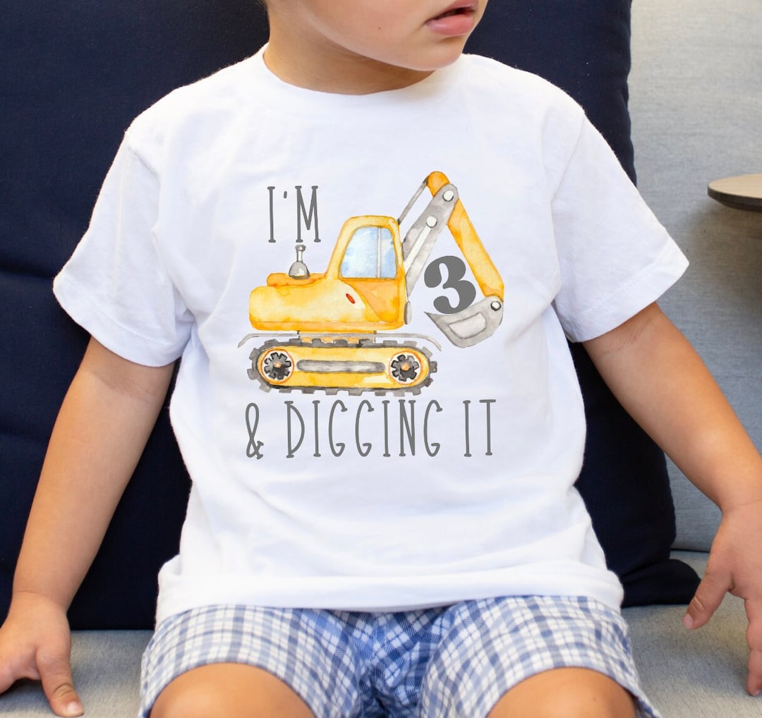 I'm Three and Digging It T-shirt, I'm 3 and Digging It Shirt, I Dig ...