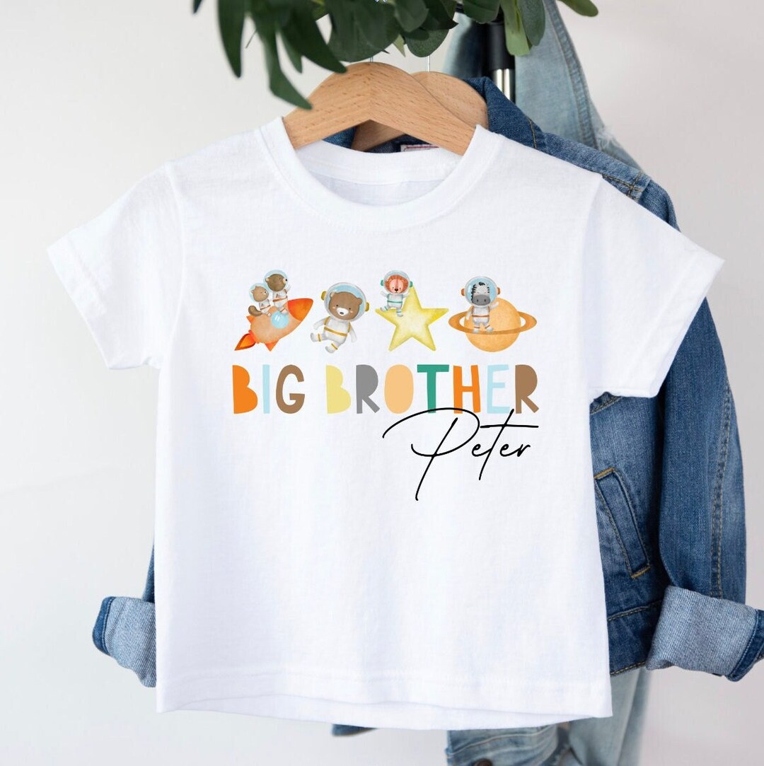 Big Brother T-shirt, Big Brother Space Solar System, Personalised Big ...