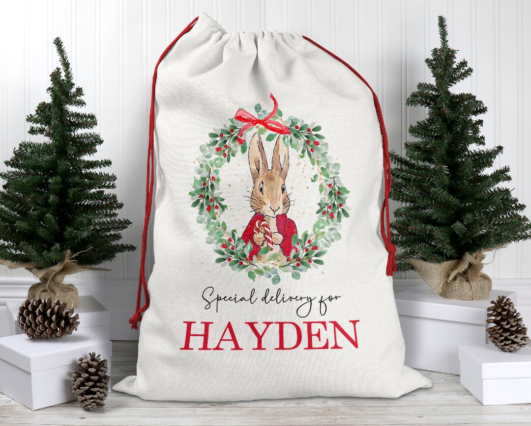 Peter Rabbit Christmas Sack, Personalised Santa Sack, Christmas ...