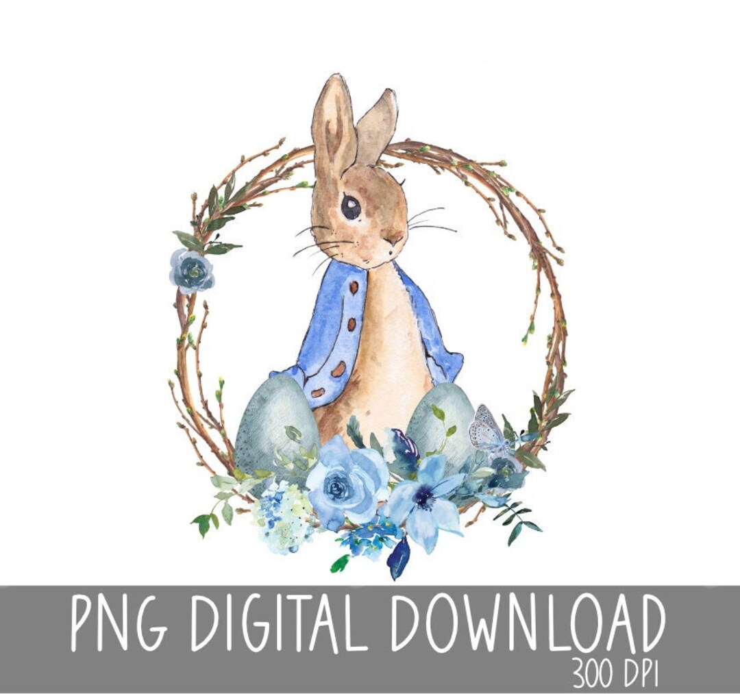 Peter Rabbit Wreath Png, Peter Rabbit, Bunny Rabbit Easter, Heat Press ...