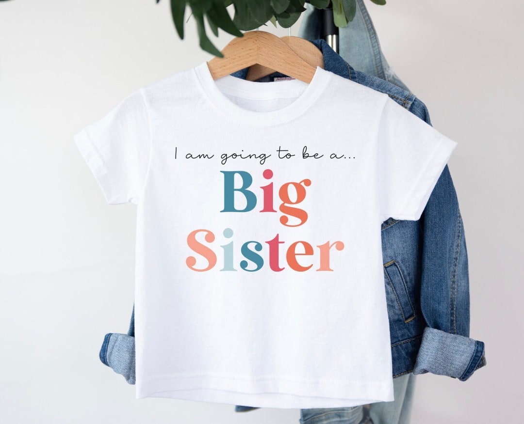 Big Sister T-shirt, Big Sister Boho T-shirt, Promoted to Big Sister ...