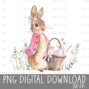 Peter Rabbit Easter Png, Flopsy, Bunny Rabbit Easter PNG, Heat Press ...