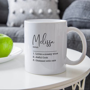 Personalised Name Definition Mug, Personalised Coffee Mug, Custom Mug ...