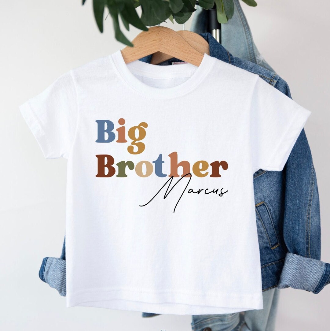 Big Brother T-shirt, Big Bro Boho T-shirt, Promoted to Big Brother ...