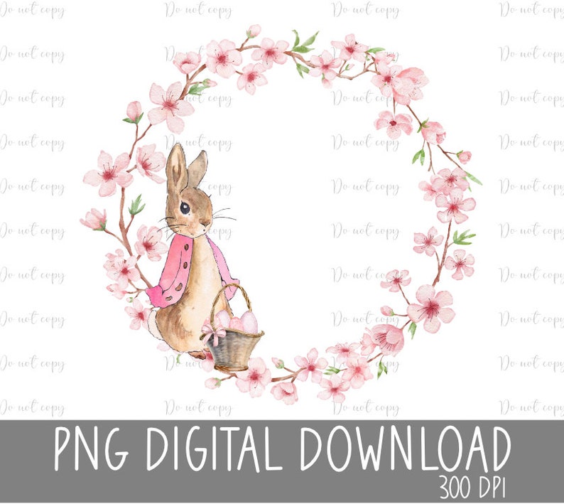 Peter Rabbit Easter Png Flopsy Bunny Rabbit Easter Heat - Etsy