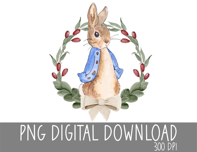 Peter Rabbit Christmas Wreath Png, Peter Rabbit Wreath, Christmas Png ...