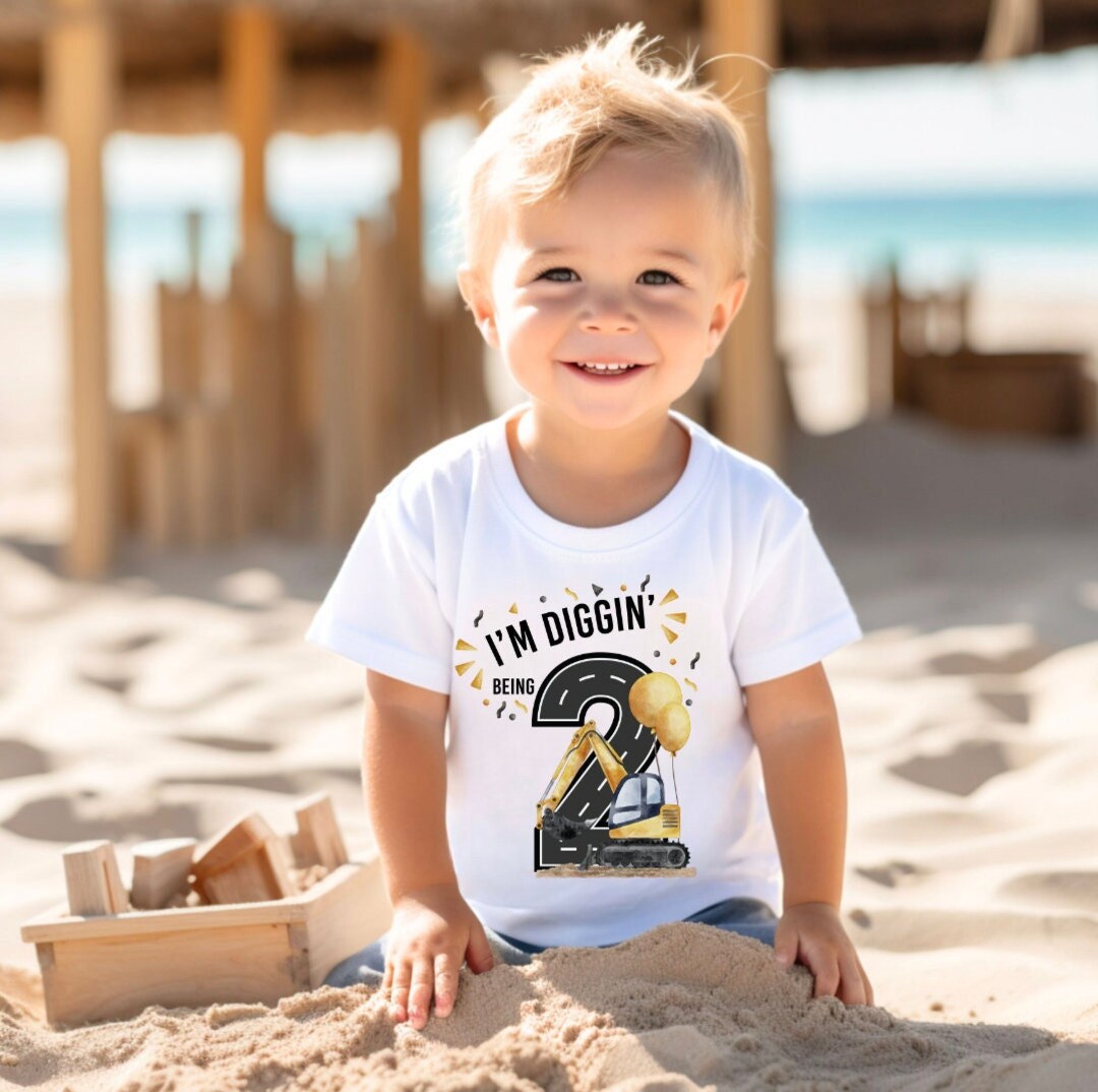I'm Two and Digging It T-shirt, I'm Two and Digging It Shirt, I Dig ...